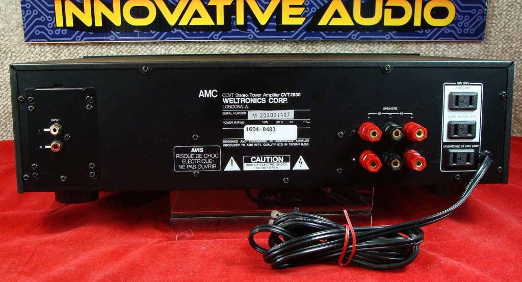 Innovative Audio AMC CVT 2030 Tube Amp back – Innovative Audio