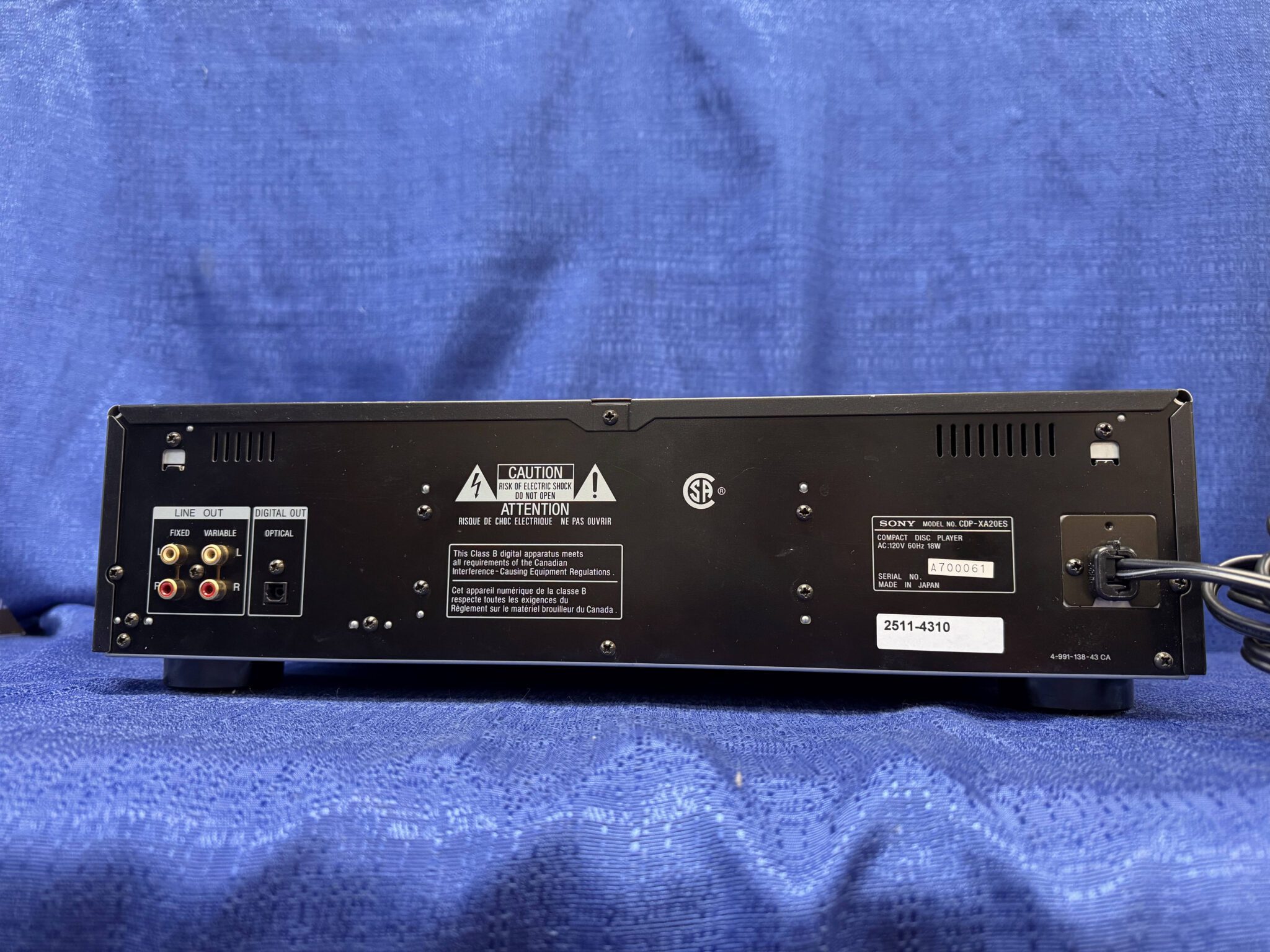 Sony CDP-XA20ES CD Player – Innovative Audio