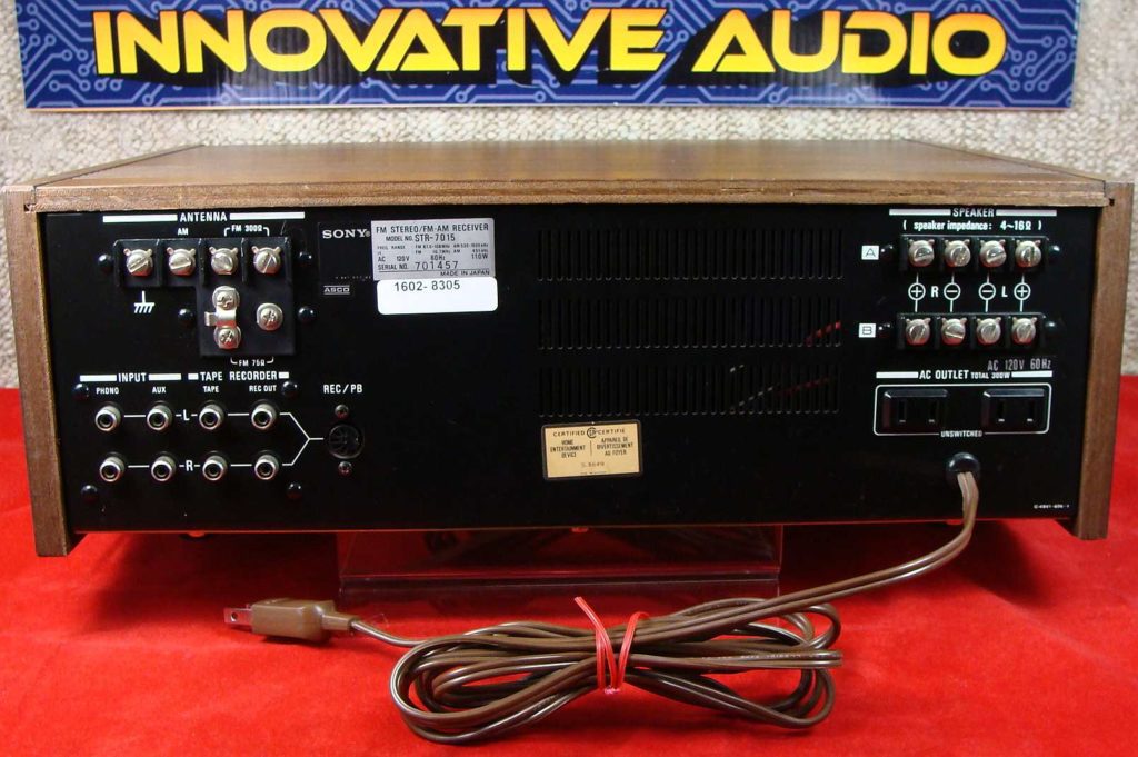 Innovative Audio Sony STR-7015 back – Innovative Audio